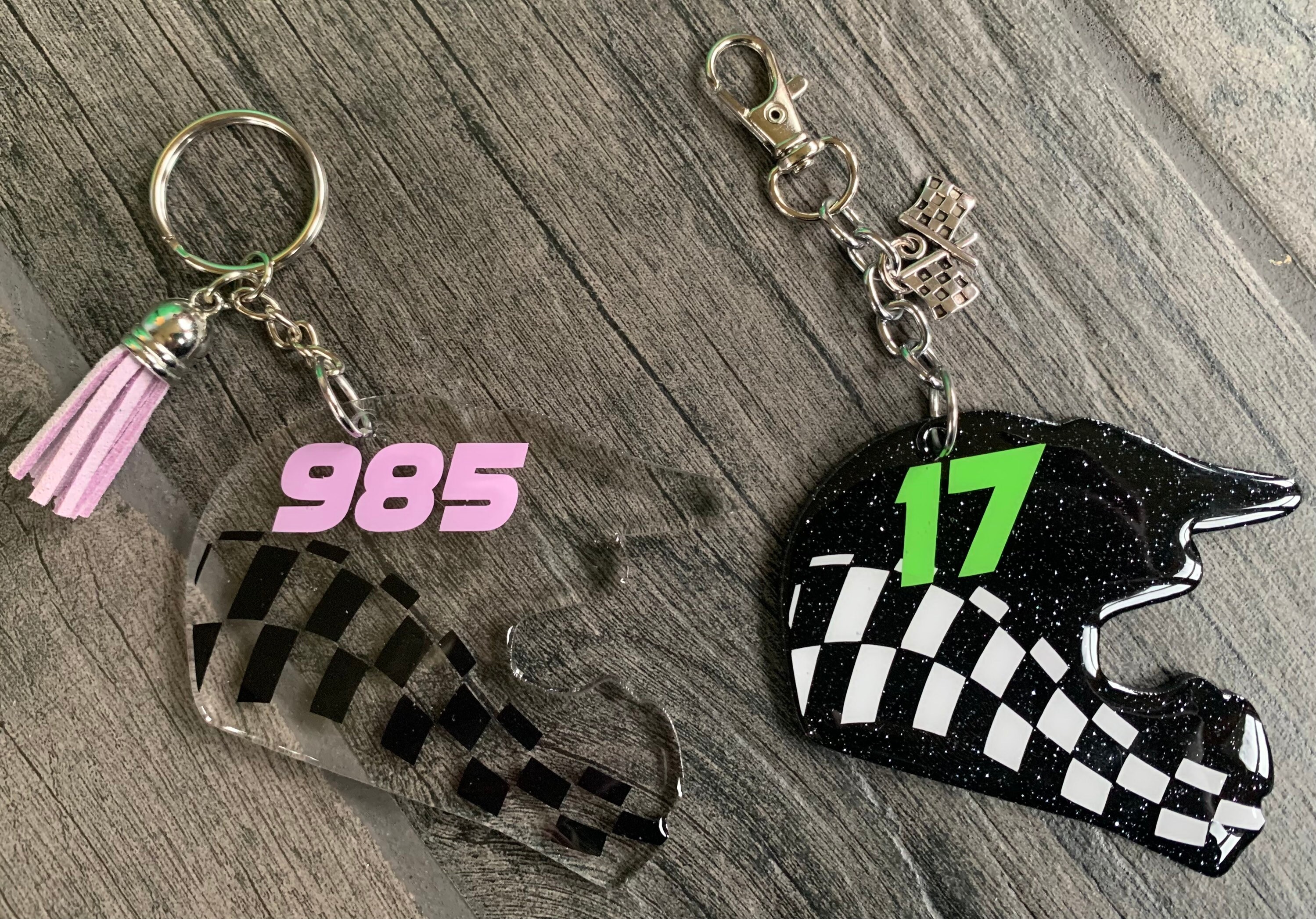Motocross ATV Helmet Keychain - Etsy