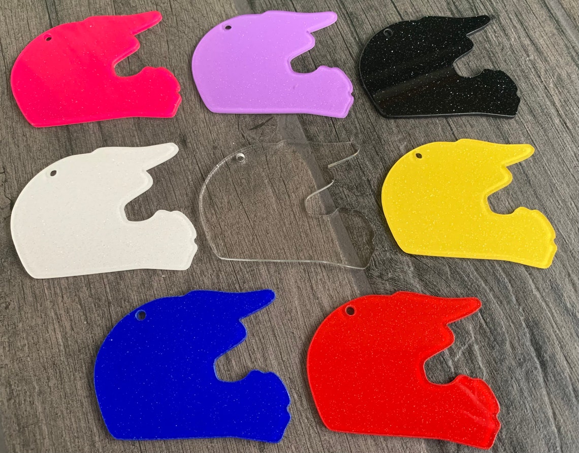 Motocross ATV Helmet Keychain - Etsy