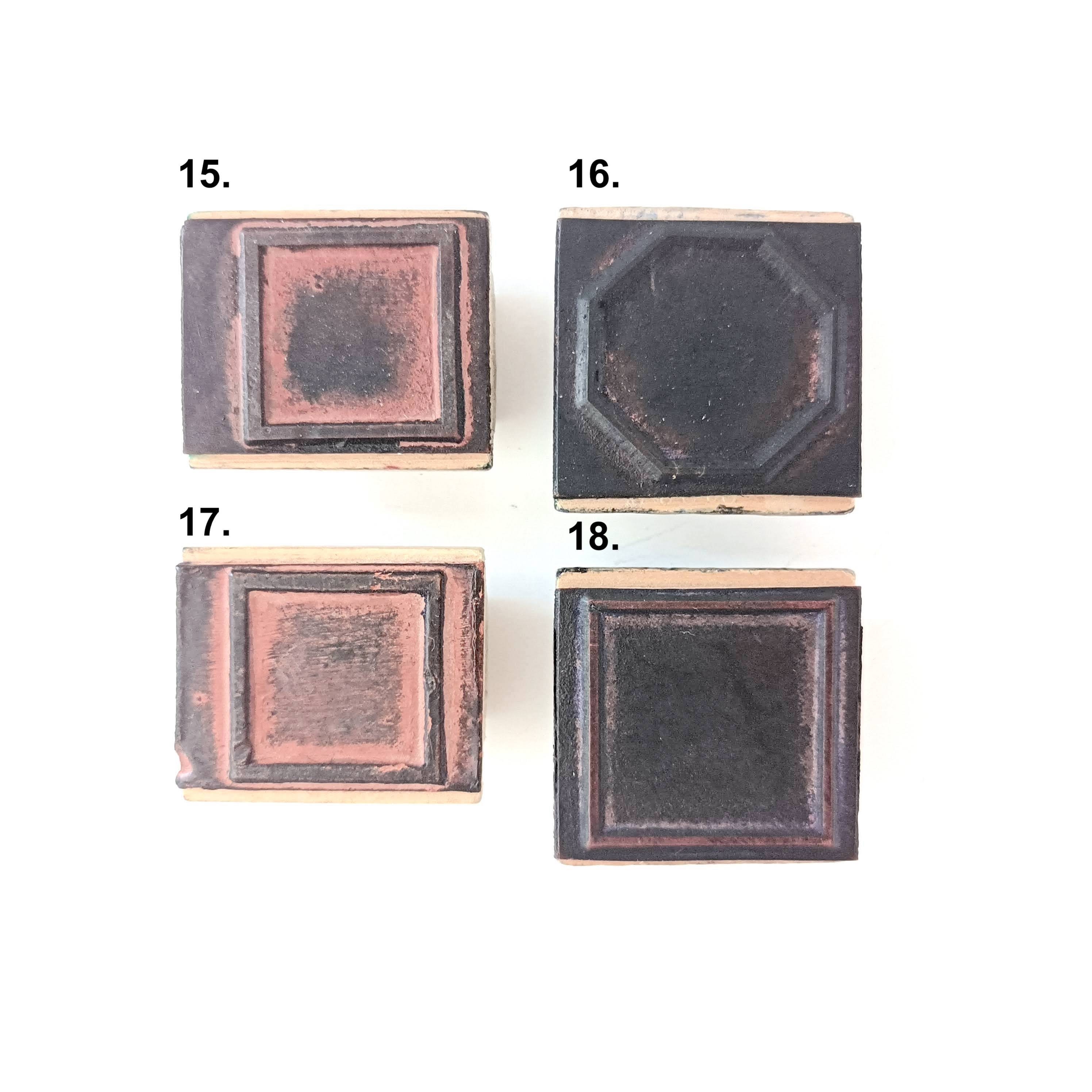 Vintage C1980s Rubber Wood Block Stamps. Geometric Shape School Stamps ...