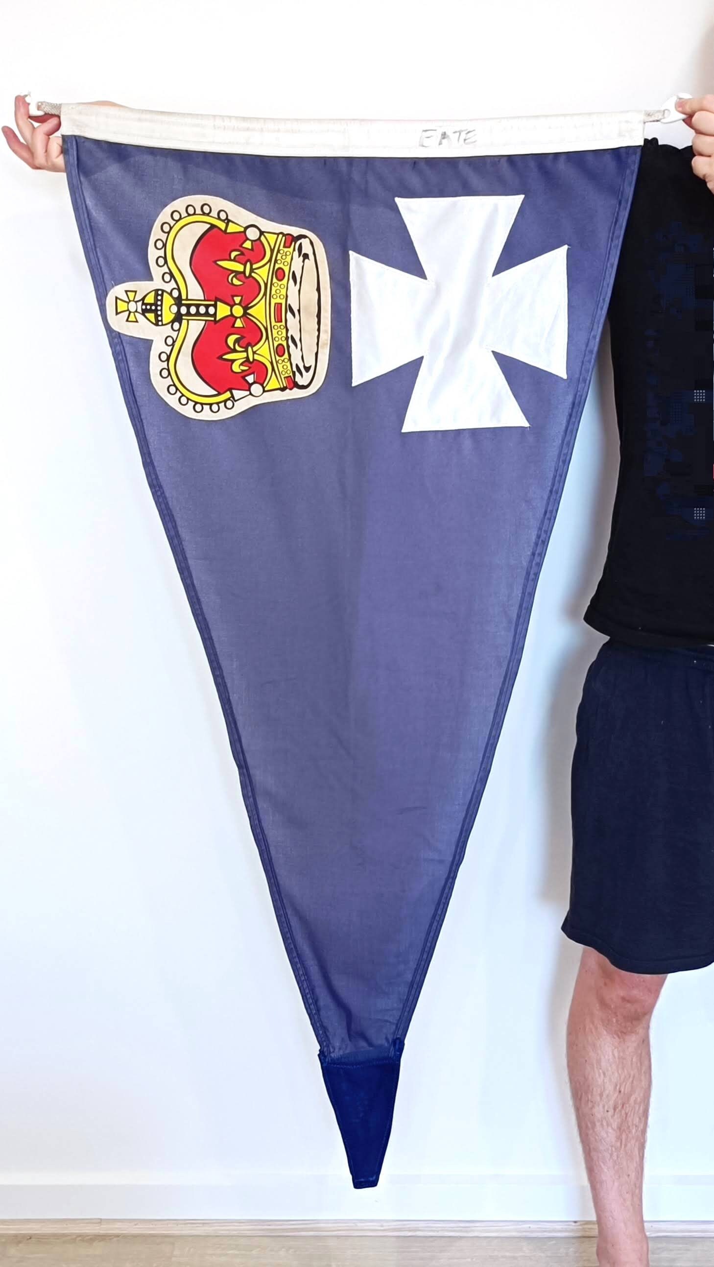 Vintage Yacht Club Nautical Burgee/ Flag/ Pennant. Queen Victoria ...