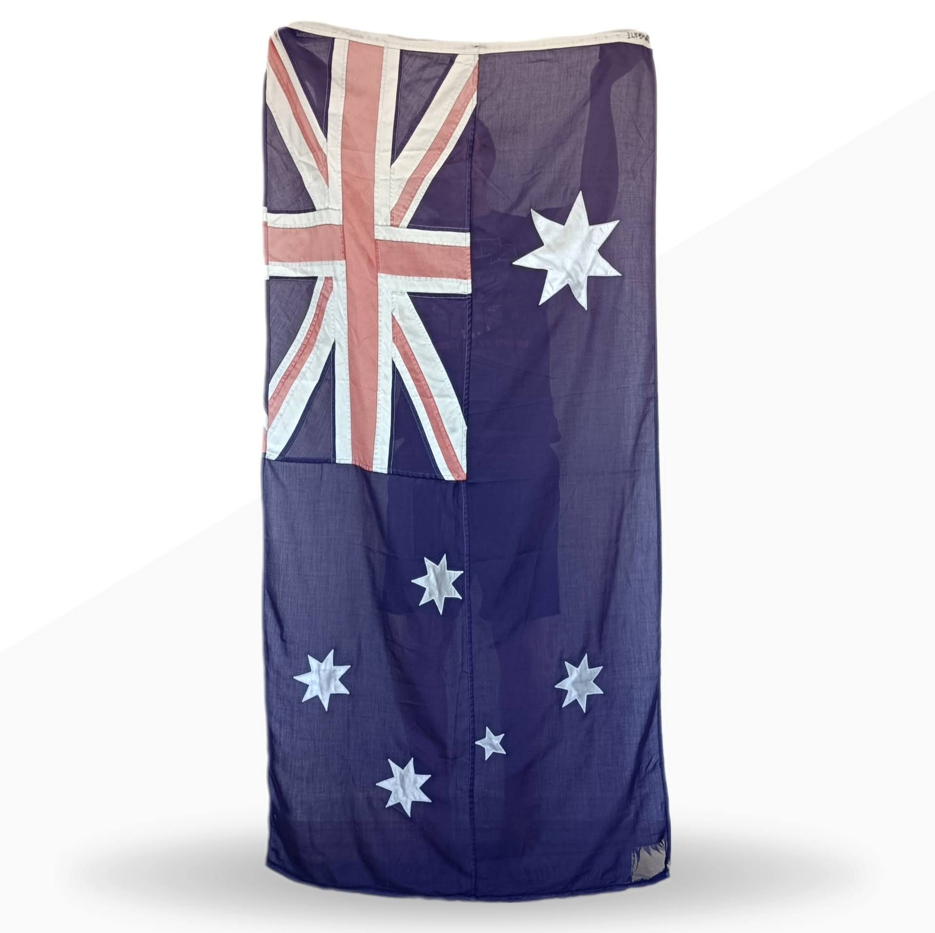 Large 185cm X 89cm Vintage Australian Flag. Sewn / Stitched, Not ...
