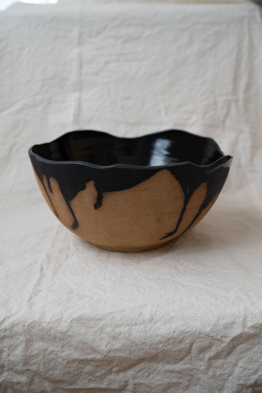 Handmade Large Ceramic Fruit Bowl Serving Bowl Minimal Organic Bowl - Etsy