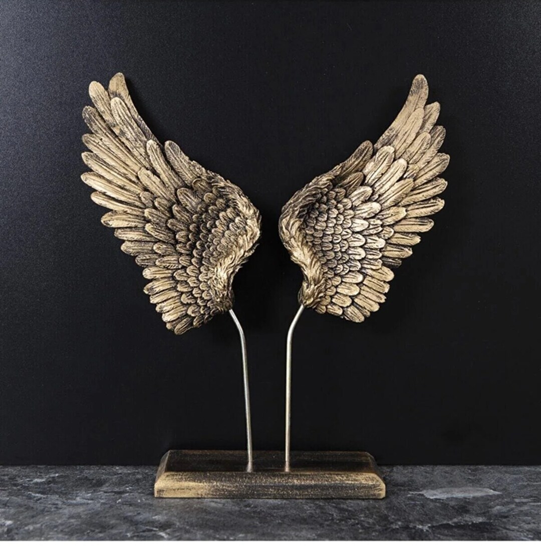 Decorative Gold Angel Wings Sculpture Decorative Angel Bust - Etsy