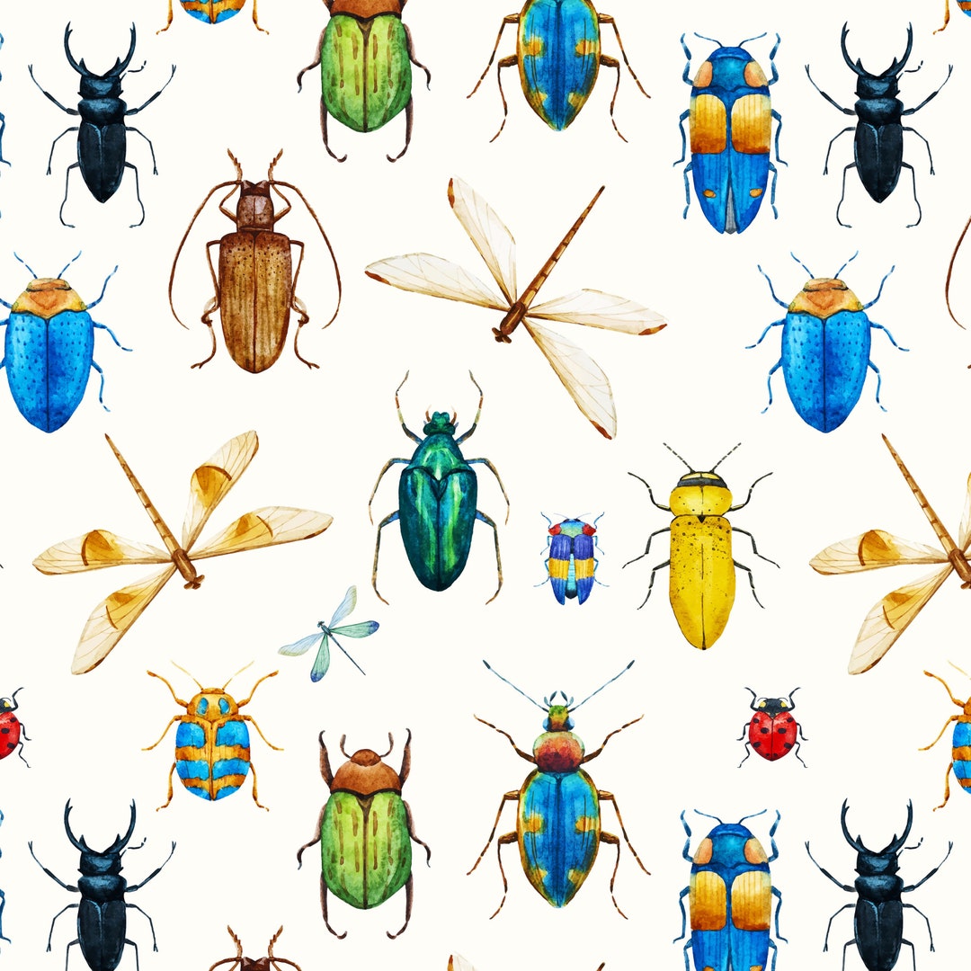 Summer Bugs and Insect Fabric, Baby Boy, Outdoor Adventures, Cotton ...