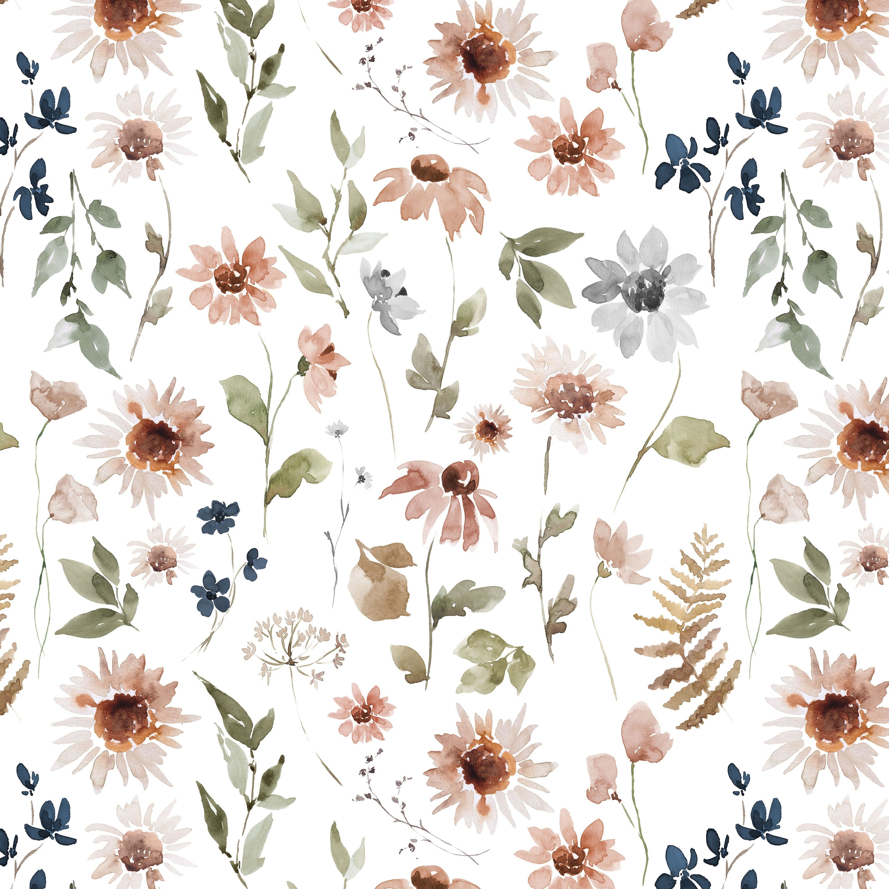 Sunflower Wildflower Fabric, Kona Cotton, Sateen, Cotton Knit ...