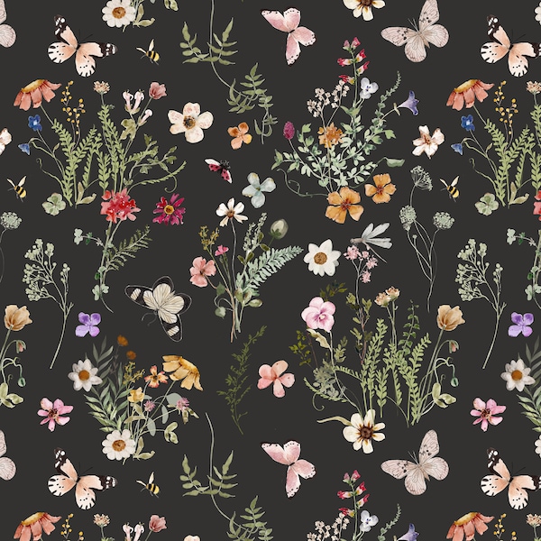 Autumn Leaves Fabric, Fall Foliage, Greenery, Rustic, Quilting Cotton ...