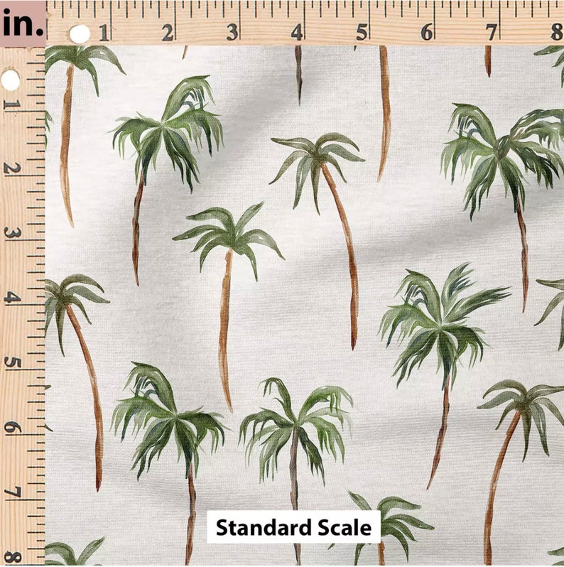 Palm Tree Fabric by the Yard. Watercolor Palm Trees, Summer, Beach ...