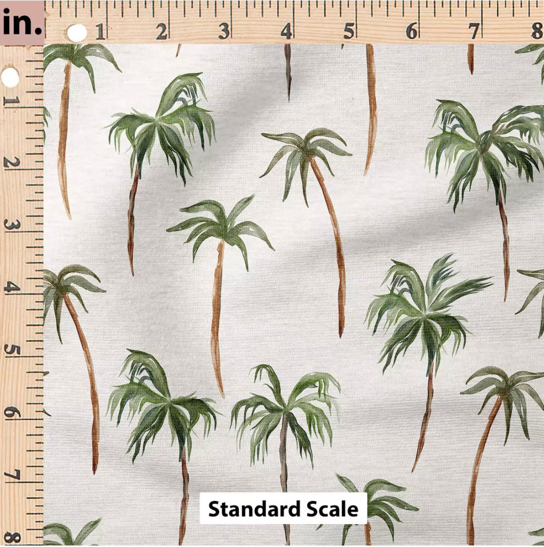 Palm Tree Fabric by the Yard. Watercolor Palm Trees, Summer, Beach ...