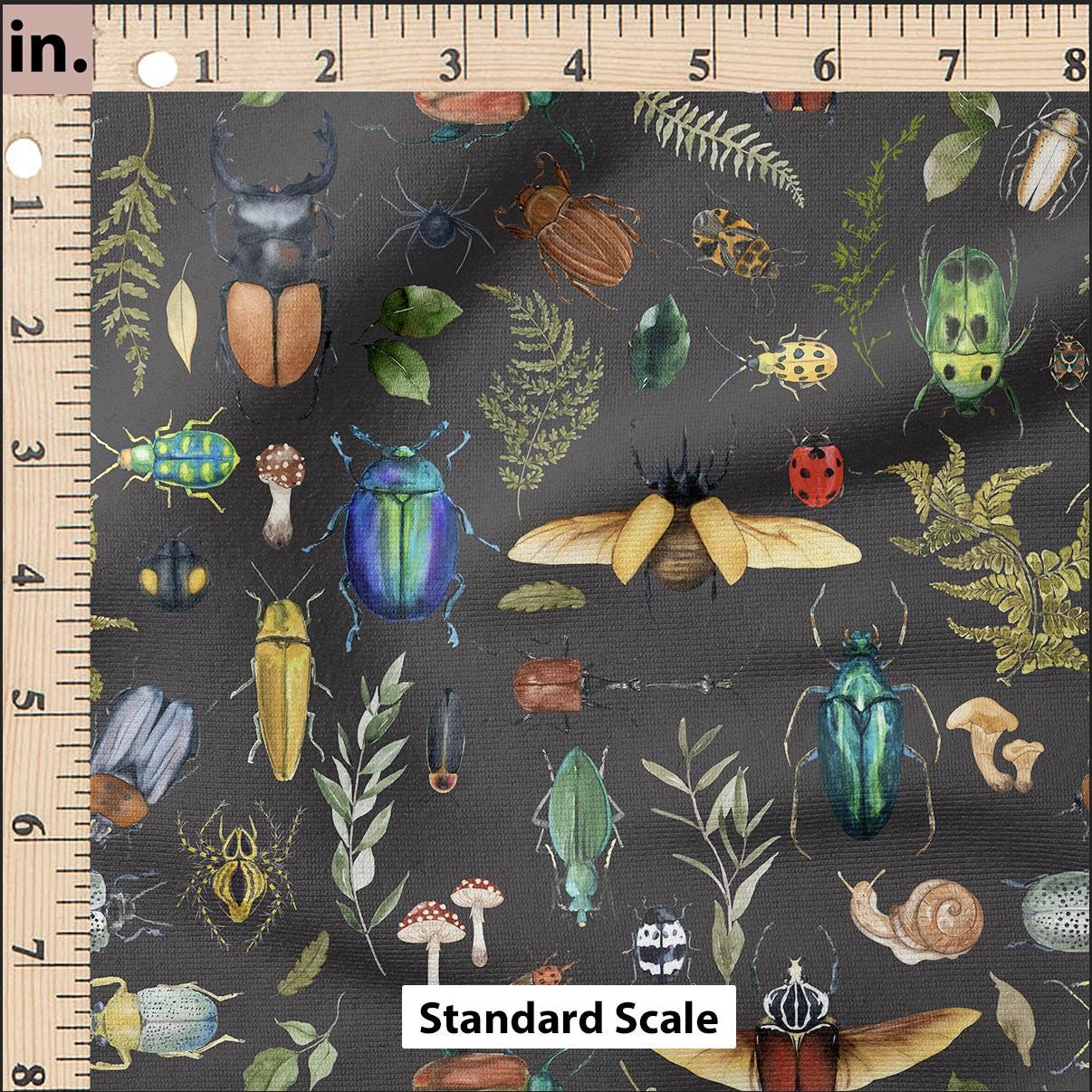 Bug Fabric, Forest Bugs and Insects, Boy, Nature, Cotton Fabric by the ...