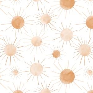 Neutral Suns Fabric, Summer, Beach, Gender Neutral Nursery, Cotton ...