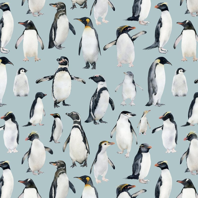 Penguin Fabric - Etsy
