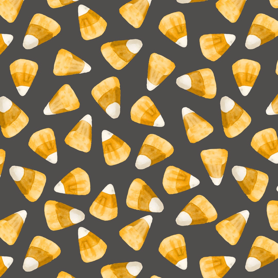 Candy Corn Fabric, Halloween Candy, Cute, Kids, Cotton Fabric by the ...