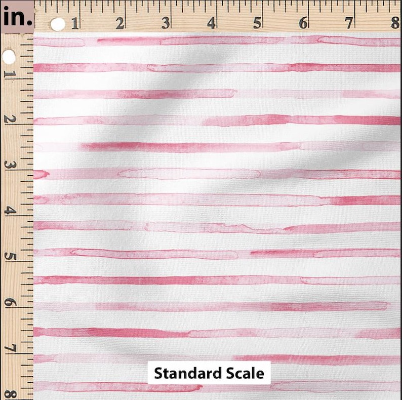 Pink Watercolor Stripes Fabric, Light Pink Striped, Girl Nursery, Kona ...