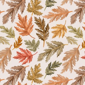 Autumn Leaves Fabric, Fall Foliage, Greenery, Rustic, Quilting Cotton ...