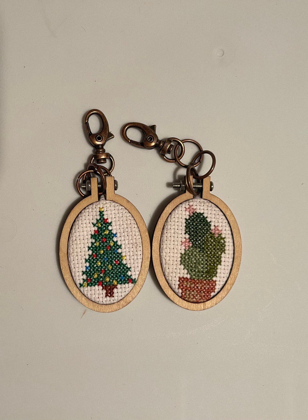Cross-stitched Ornaments and Keychains Gift Ideas, Gifts for Her ...