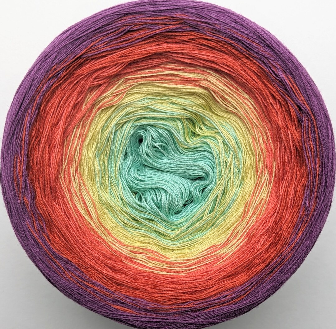 Gradient Yarn Cake, Ombre Effect Yarn Cake, 50cotton/50%acrylic Yarn ...