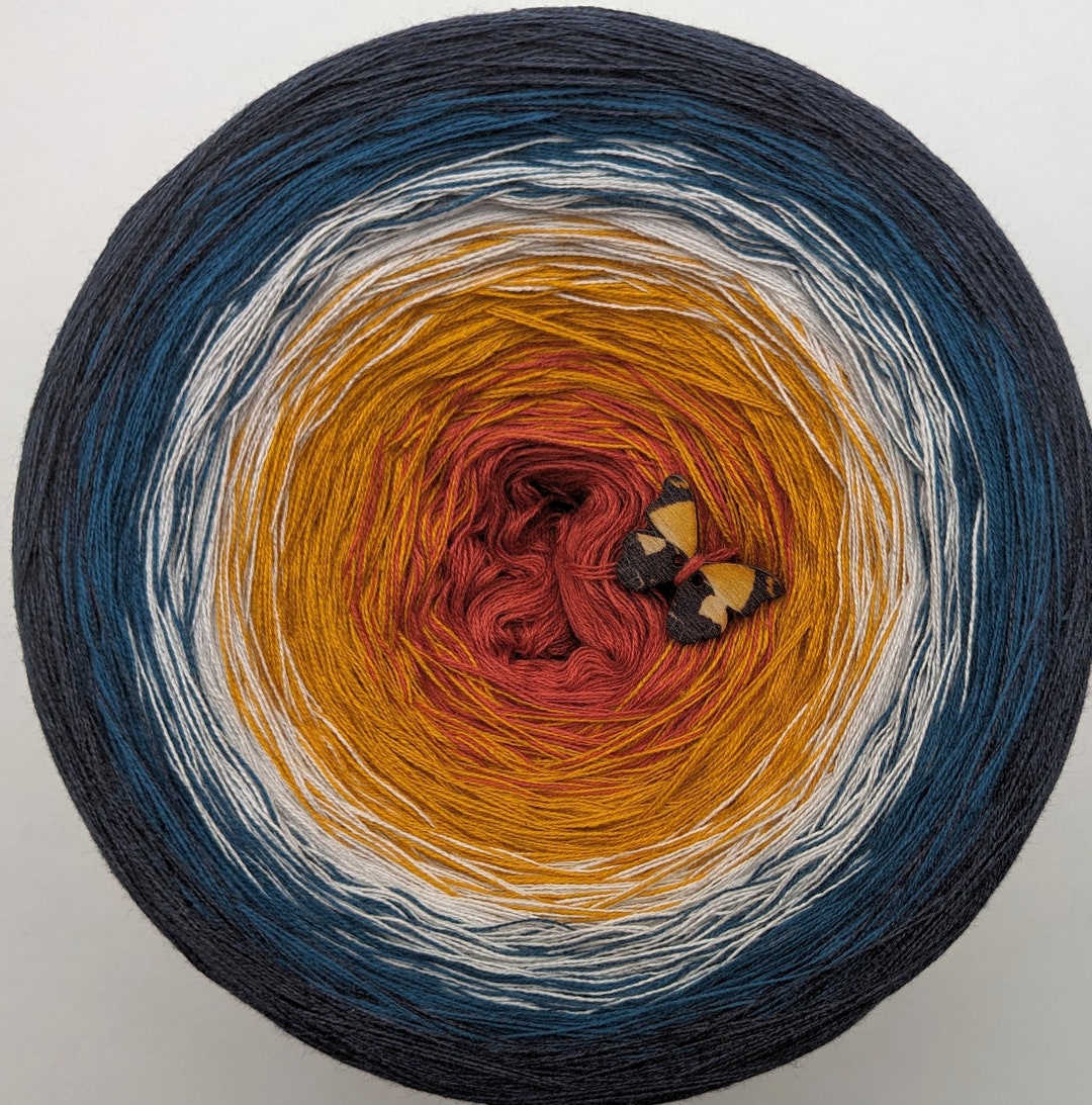 Gradient Yarn Cake, Ombre Effect Yarn,cotton/acrylic Yarn Cake Knitting ...