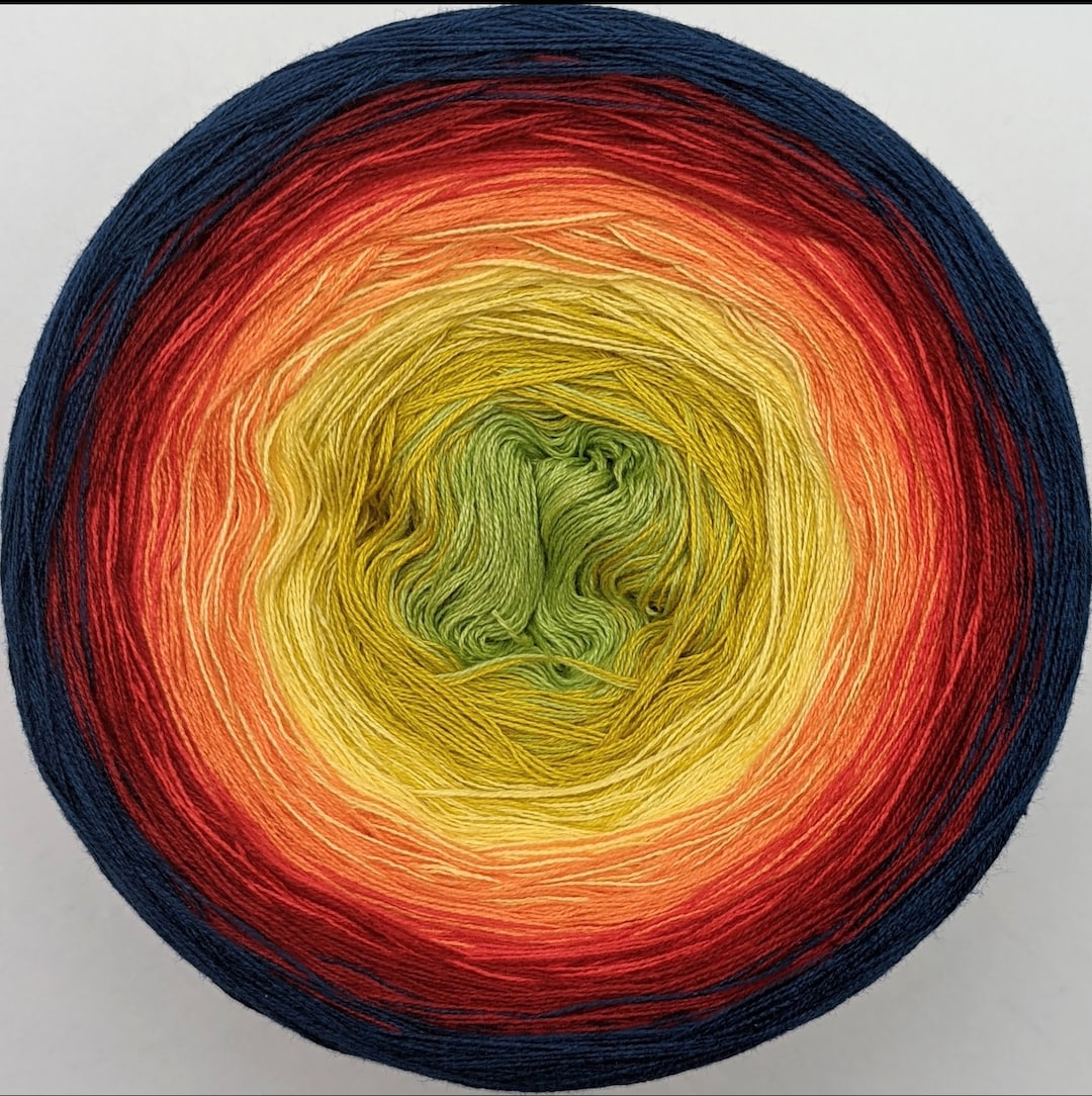 Gradient Yarn Cake, Ombre Effect Yarn Cake, 3 Ply, 50cotton/50%acrylic ...