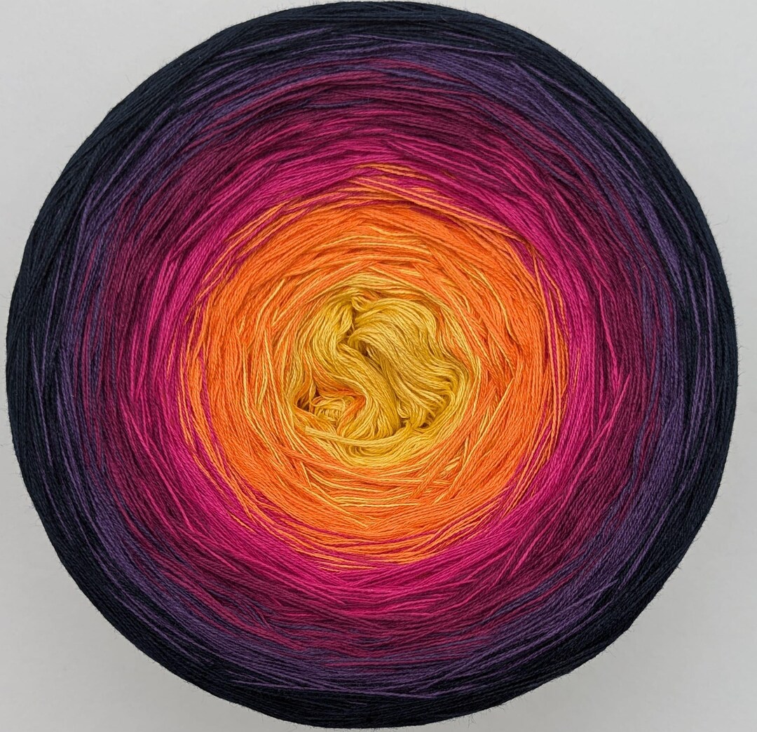 Gradient Yarn Cake, Ombre Effect Yarn Cake,3 Ply,4 Ply 50cotton/50 ...