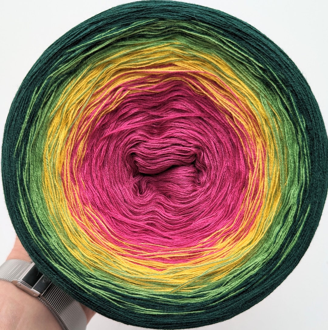 Gradient Cake Yarn, Ombre Yarn Cake, Color Change Yarn, 3 Ply, 4 Ply ...