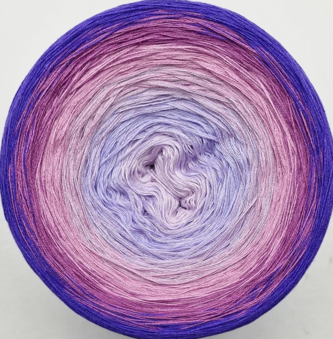 Gradient Yarn Cake, Ombre Yarn Cake,3 Ply, Cotton and Acrylic Yarn ...