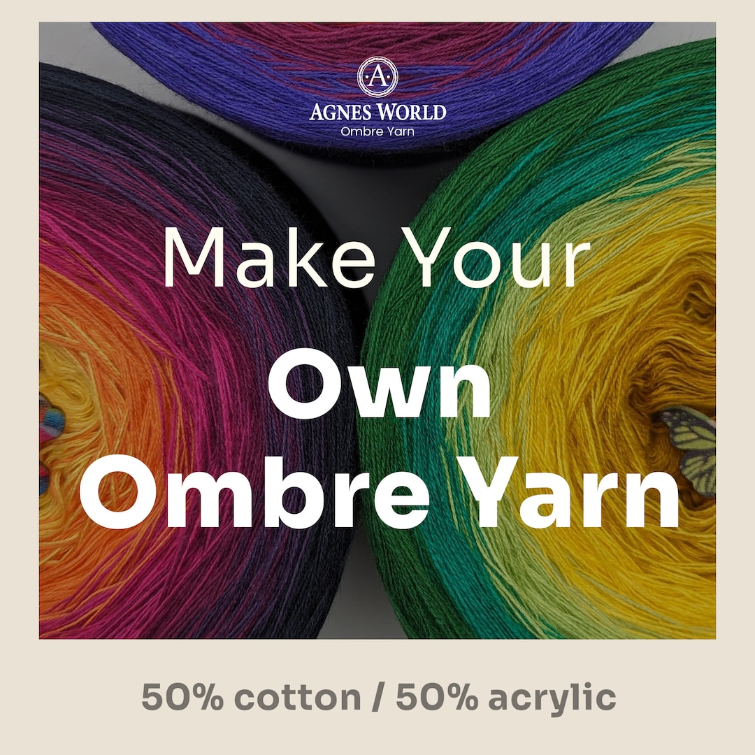 Make Your Custom Yarn - Gradient Yarn Cake, Ombre Yarn, Custom Yarn ...