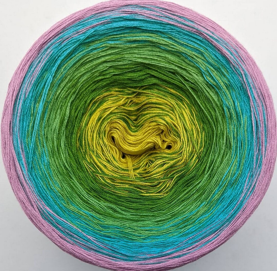 Gradient Yarn Cake, Ombre Effect Yarn Cake, 50cotton/50acrylic Yarn ...