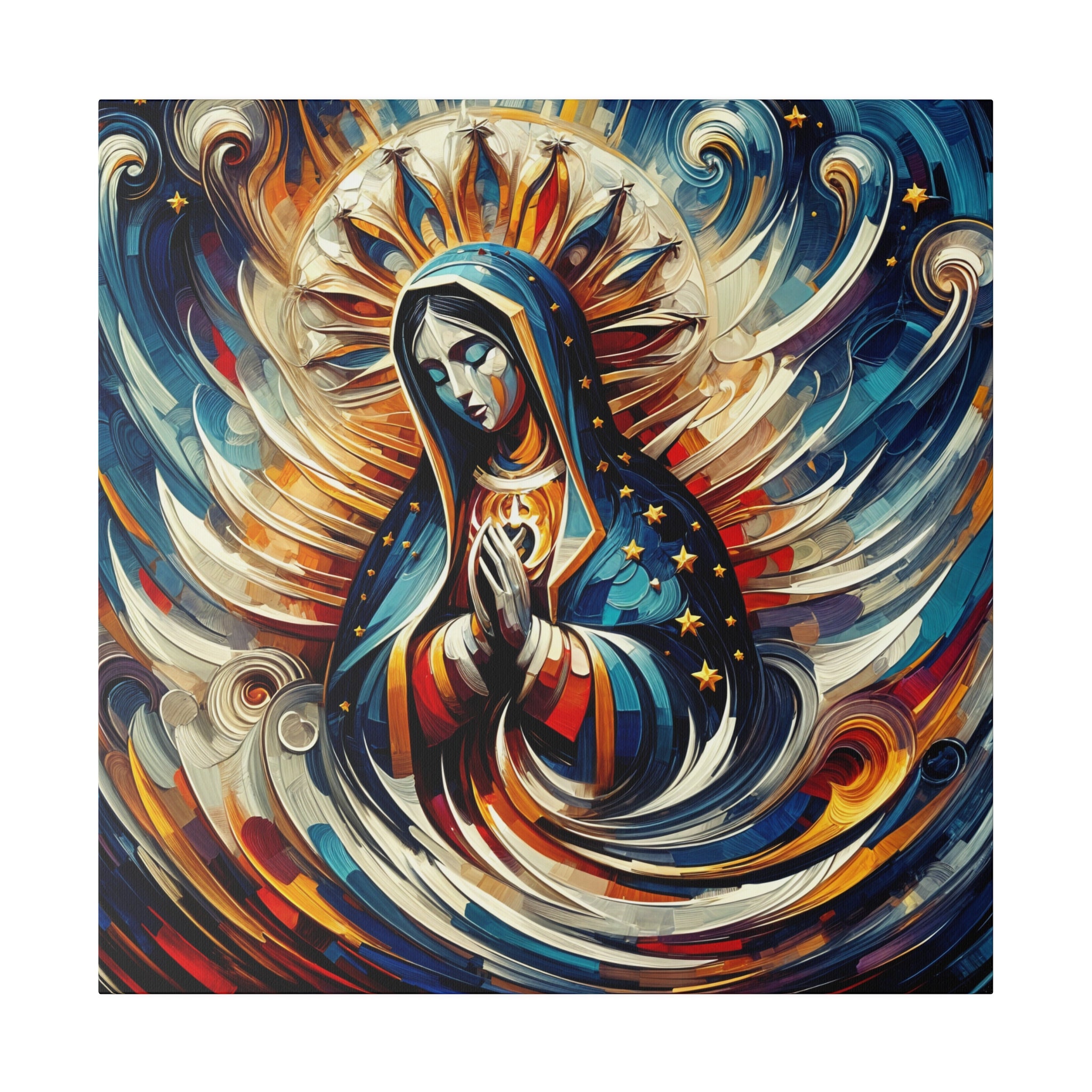 Modern Abstract Virgin Mary Matte Canvas, Stretched, 0.75 - Etsy