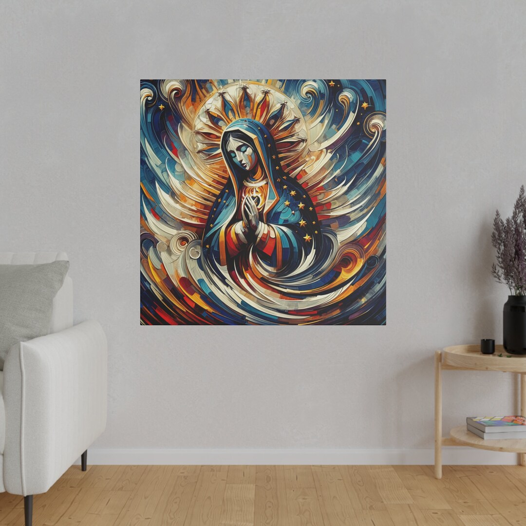 Modern Abstract Virgin Mary Matte Canvas, Stretched, 0.75 - Etsy