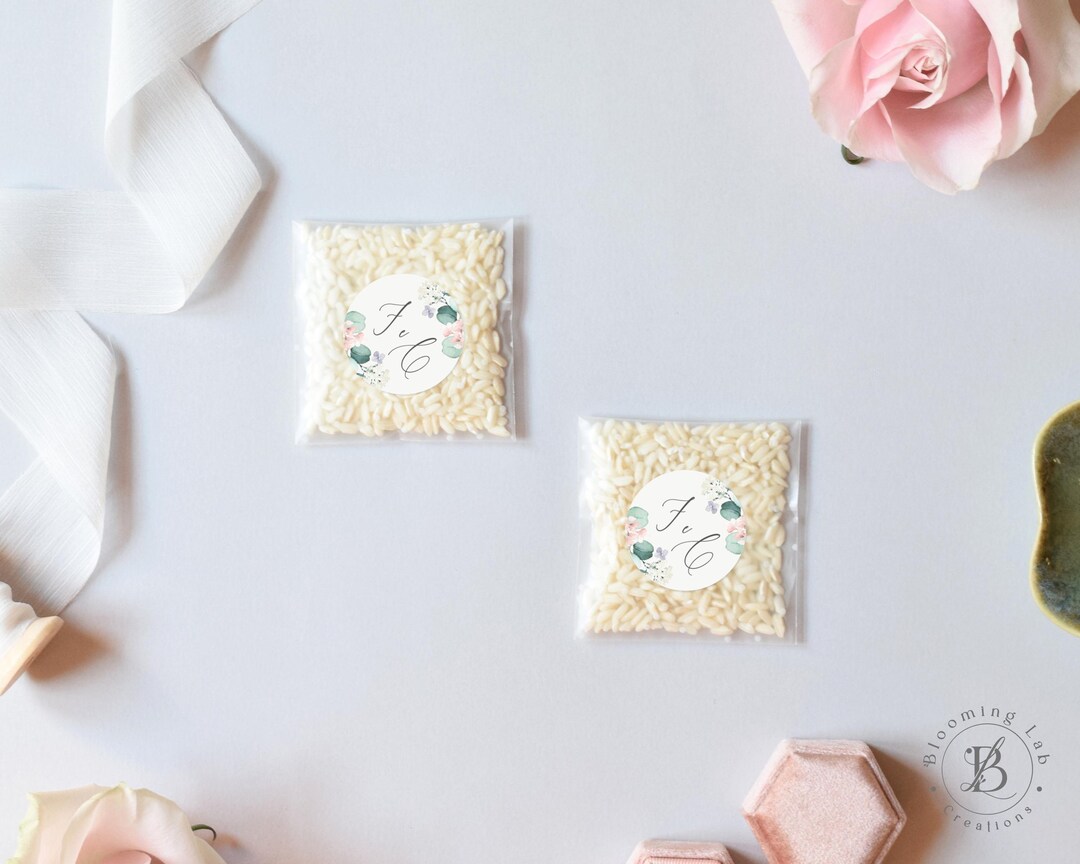Personalized Rice Bags | Evelyn Set | Bloominglab | Wedding Rice ...