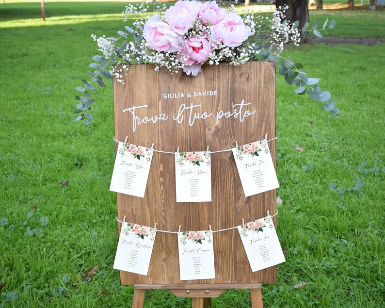 Pannello Tableau de Mariage Matrimonio Wedding sign - Etsy Italia