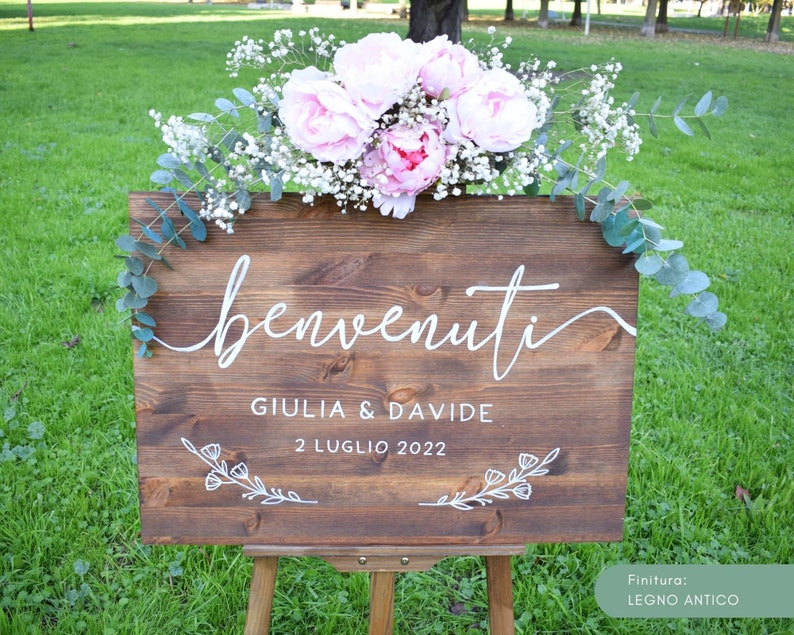 Cartello di Benvenuto Matrimonio | Wedding sign | Insegna in legno ...