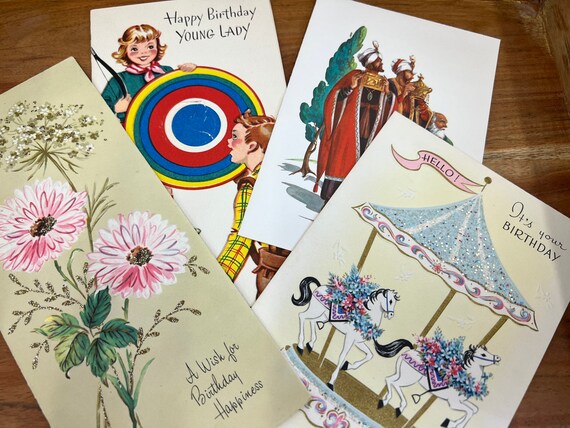 Vintage Used Greeting Cards - Etsy