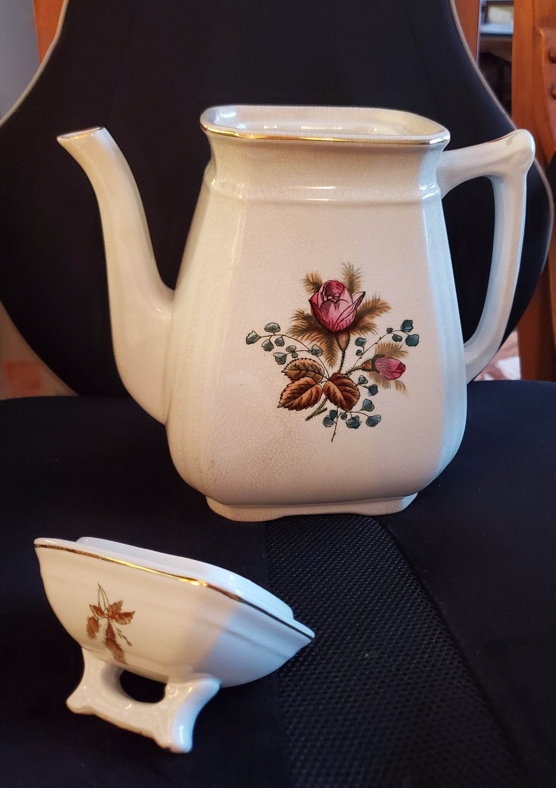 Antique Coffee Pot, Royal Ironstone China, Alfred Meakin, England ...