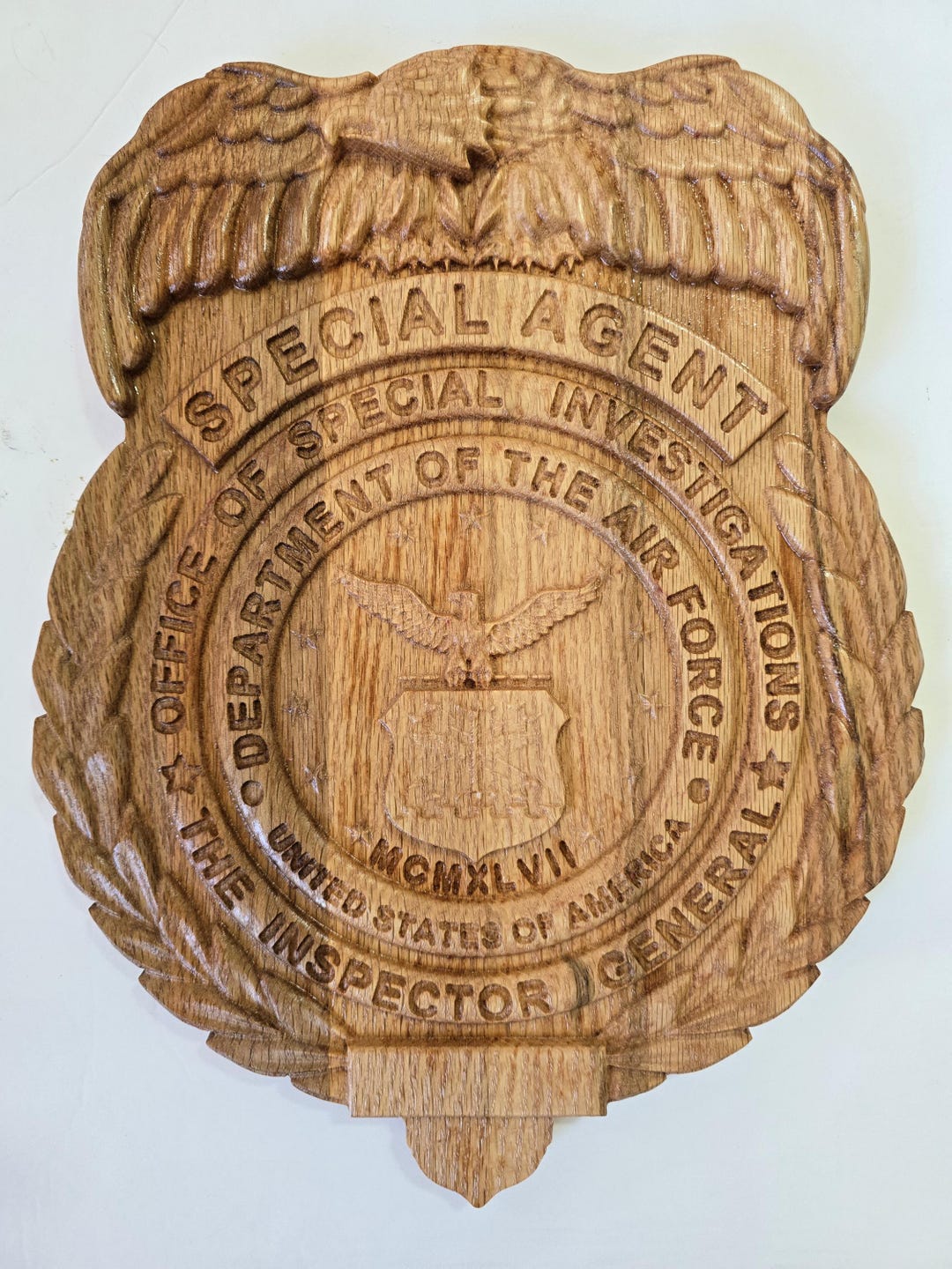 Handmade Wood USAF OSI Special Agent Badge (golden Oak Stain) - Etsy