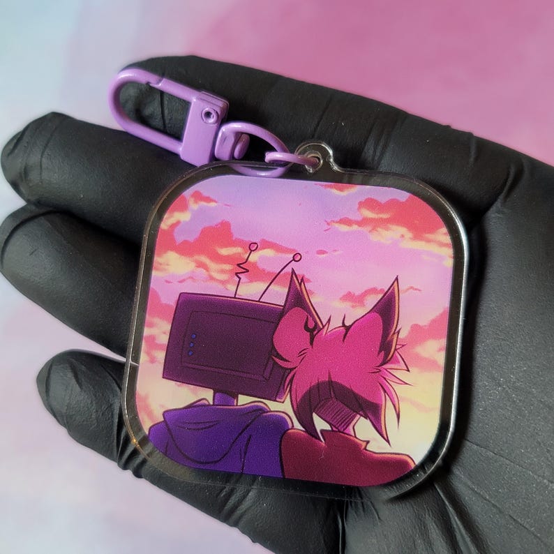Skyline - Vox + Alastor Keychain - Etsy