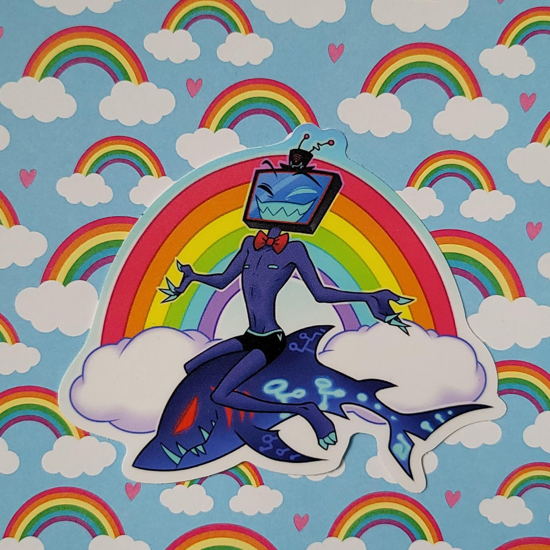 Shark Riding Vox Sticker - Etsy