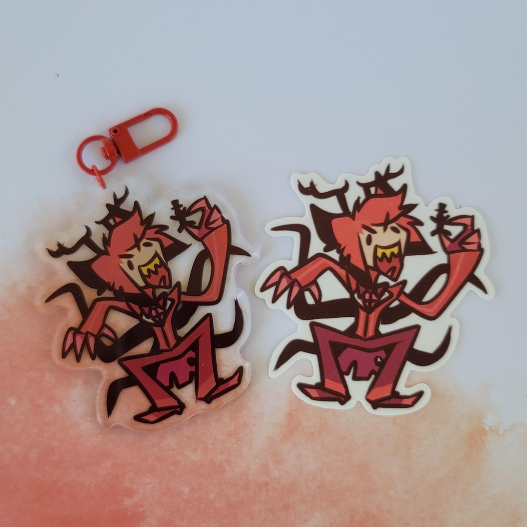 Gremlin Alastor Keychain + Sticker - Etsy