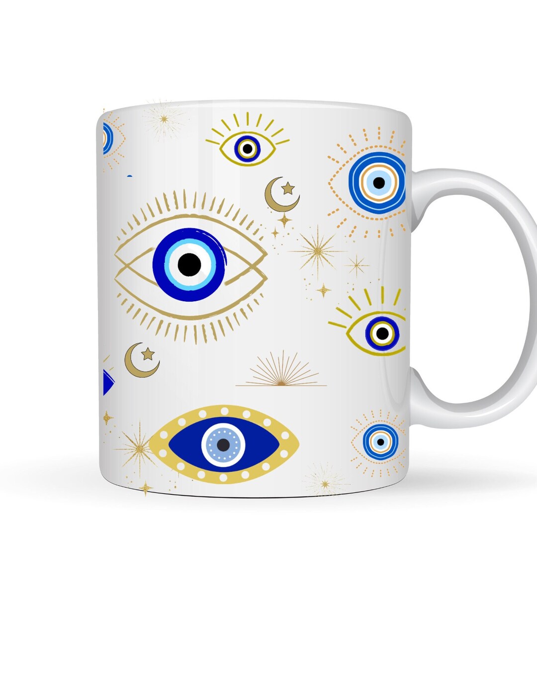 Evil Eye Mug Template Design for 8ox - Etsy