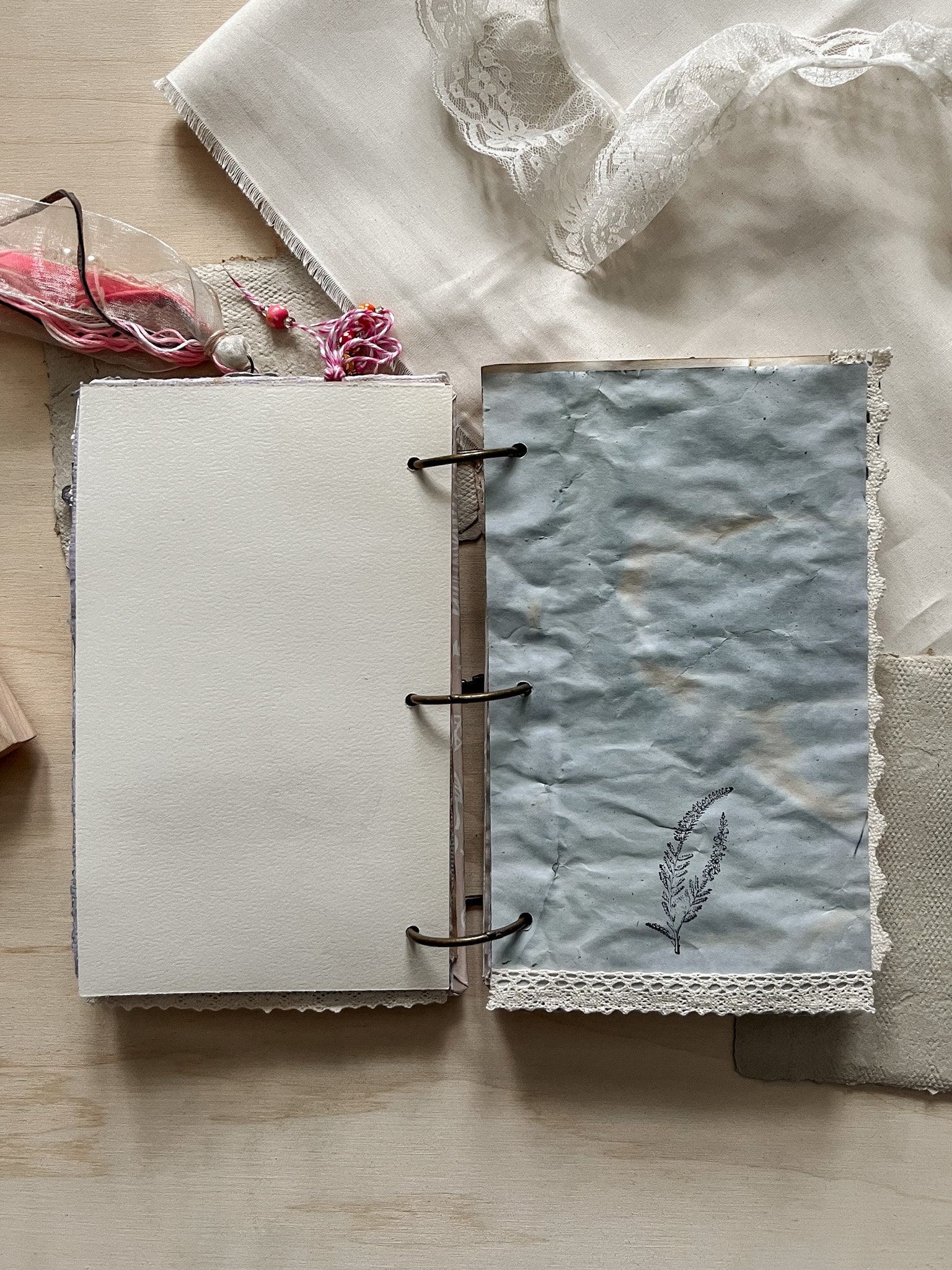 Ring Bound Floral Bohemain Junk Journal Glue Book Diary - Etsy