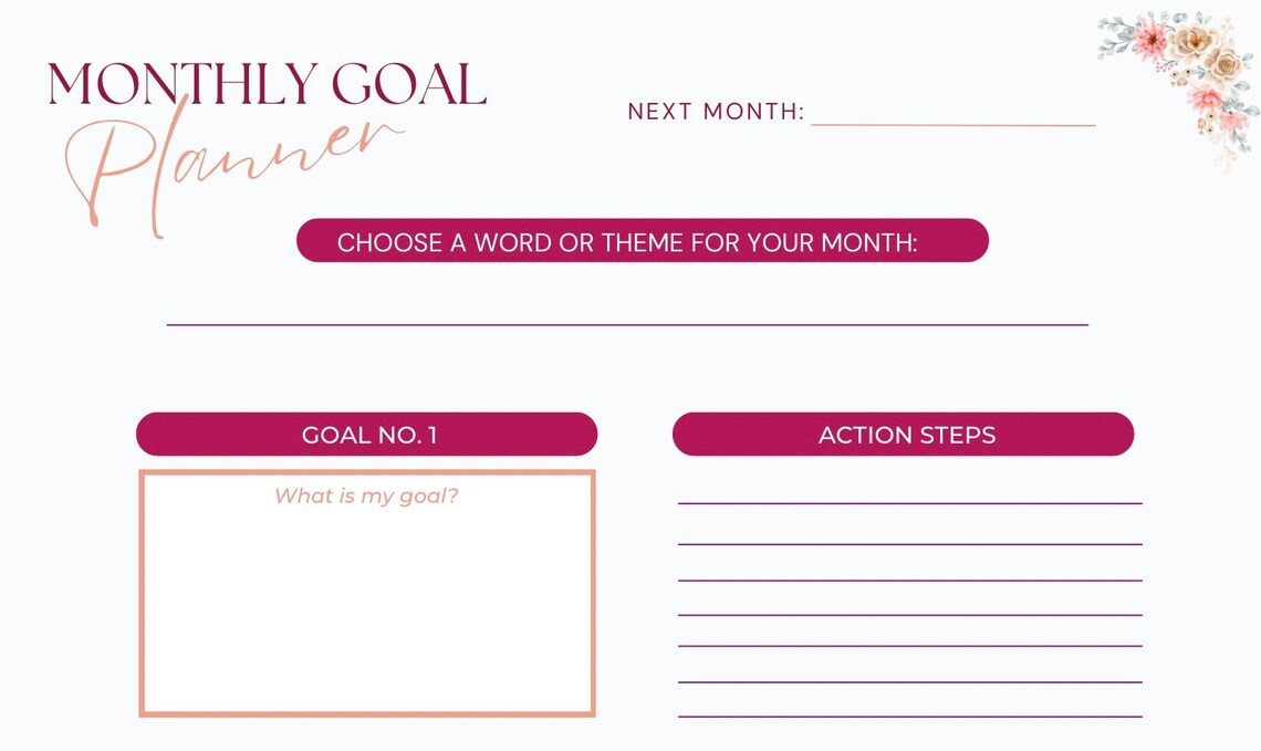 Monthly Reflection Worksheet | Monthly Reset Guide | Self-improvement ...