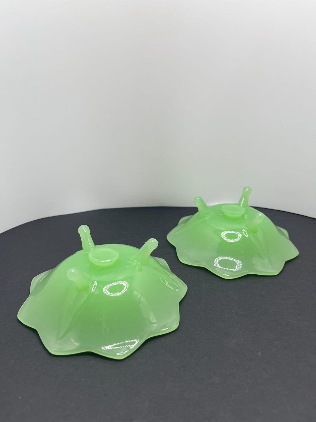 Fenton Lotus Candlestick Holders - Pair - Etsy