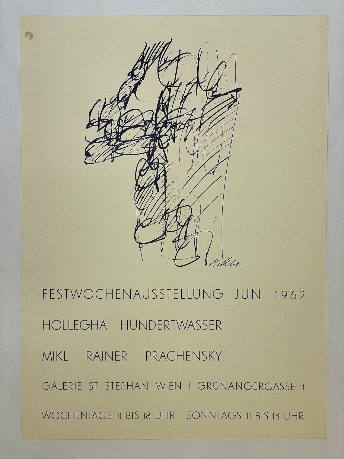 Original Poster Josef Mikl, Festival Week Exhibition Hollegha ...