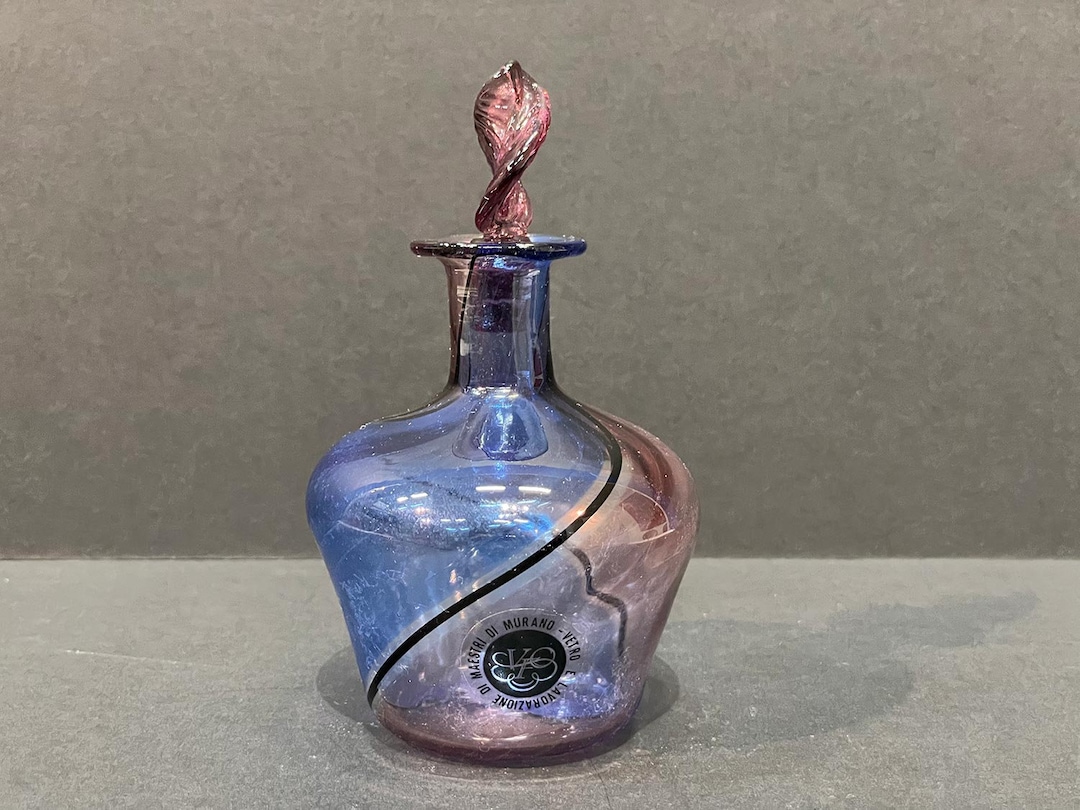 Small Filigree Bottle With Stopper, VFO Murano, Signed, 1980s - Etsy