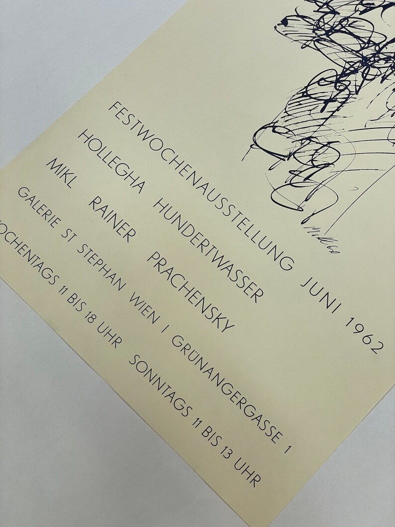 Original Poster Josef Mikl, Festival Week Exhibition Hollegha ...