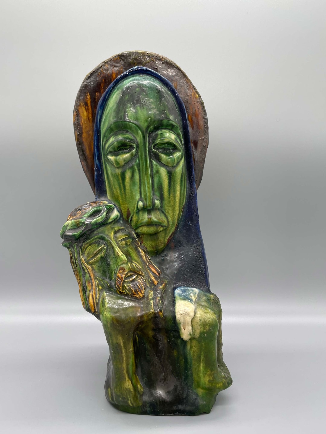 Expressionist Depiction of the Pieta (vesperbild) Unique Signed 1930s ...