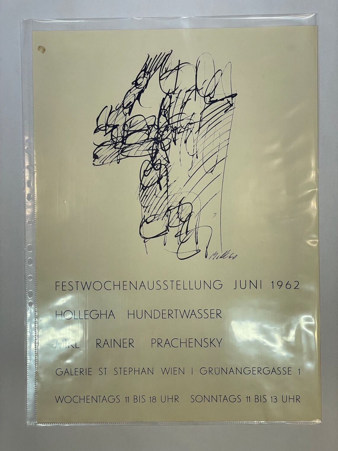 Original Poster Josef Mikl, Festival Week Exhibition Hollegha ...