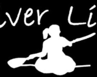 River Life Jetski Vinyl Decal With Jet Ski Sticker Fishing River Lake ...