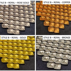 150mm X 150mm Swatch of 3D Printed Metallic Scales Printed on Mesh ...