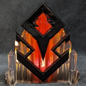 Smallville - Doomsday Symbol on Blood Crystal Backing, Resin 3D Printed ...